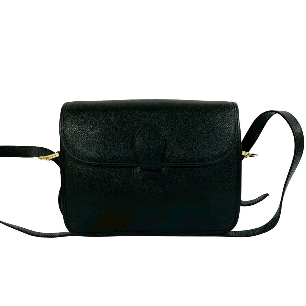 OTHERS | Bags | Yves Saint Laurent Vintage Ysl Logo Leather Shoulder ...